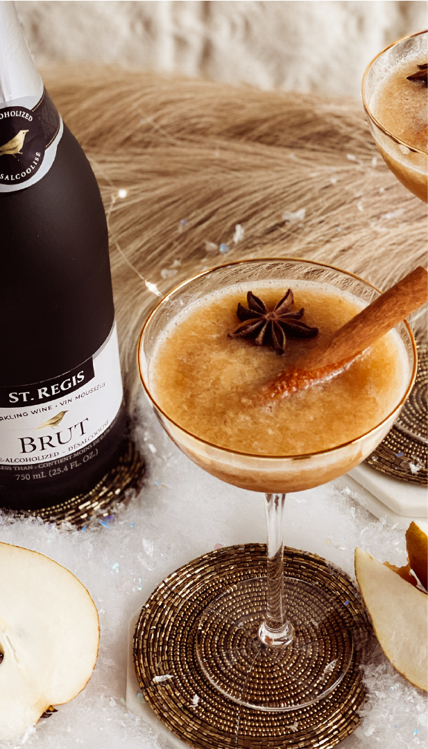 Mocktail Recipe | Roasted Pear Bellini